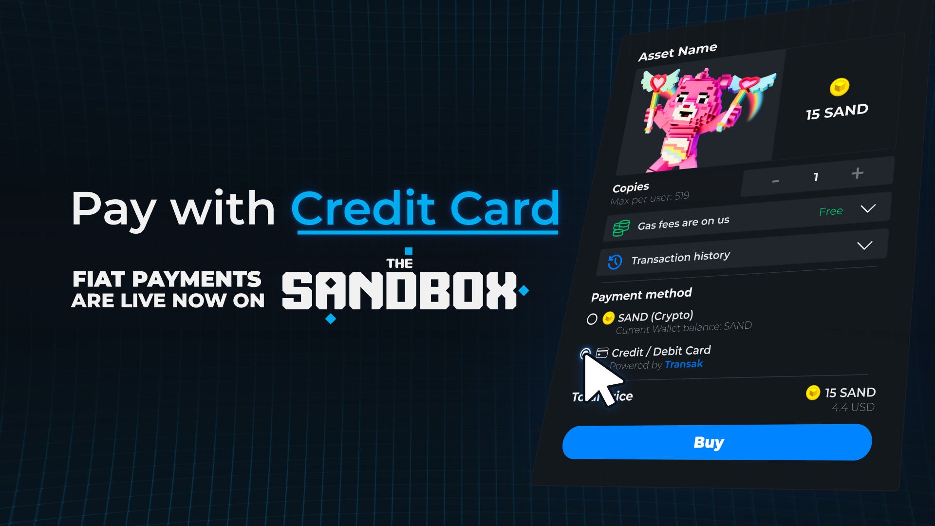 The Sandbox Blog | Pay with a Credit Card on The Sandbox!